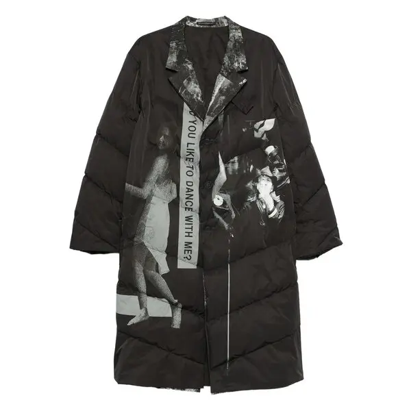 Yohji Yamamoto Notched Lapel Coat - Multicolor