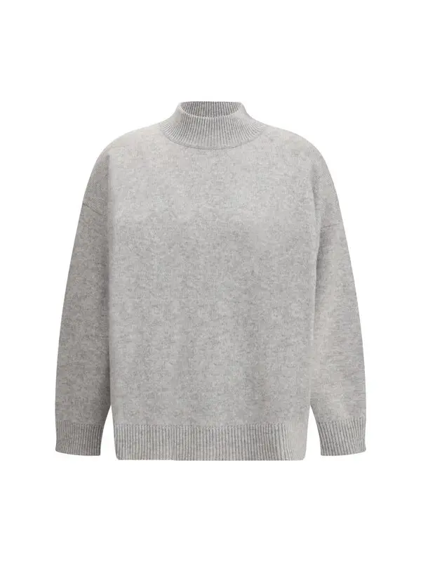 MADELEINE THOMPSON Oversized Wool And Cashmere Crew Neck Sweater - Grey