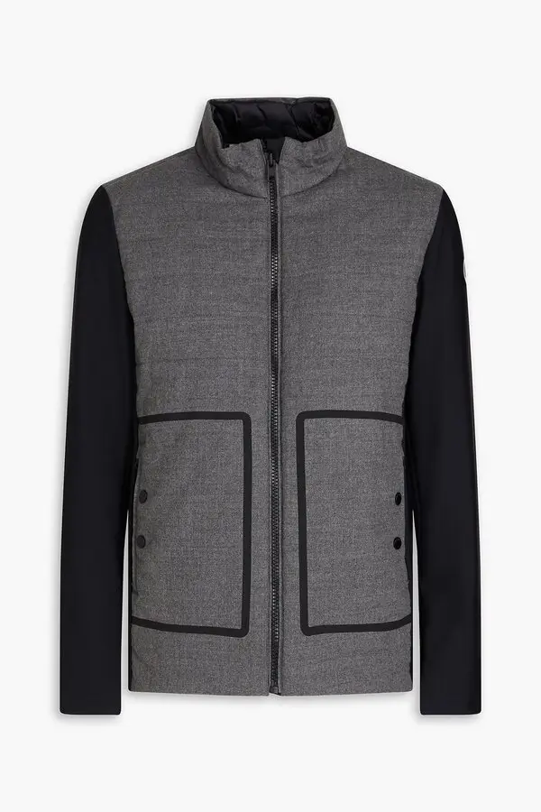 Fusalp Erwin Quilted Wool-blend Twill And Scuba Jacket - Dark Gray
