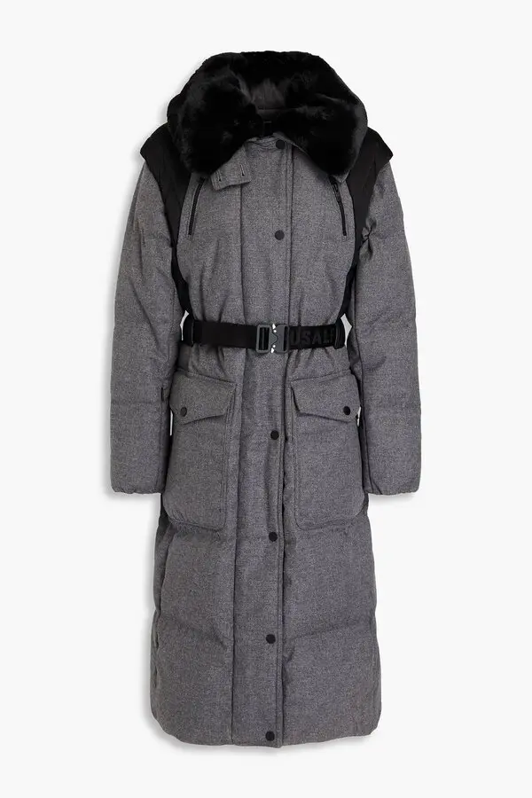 Fusalp Convertible Plushtrimmed Woolblend Felt Down Coat