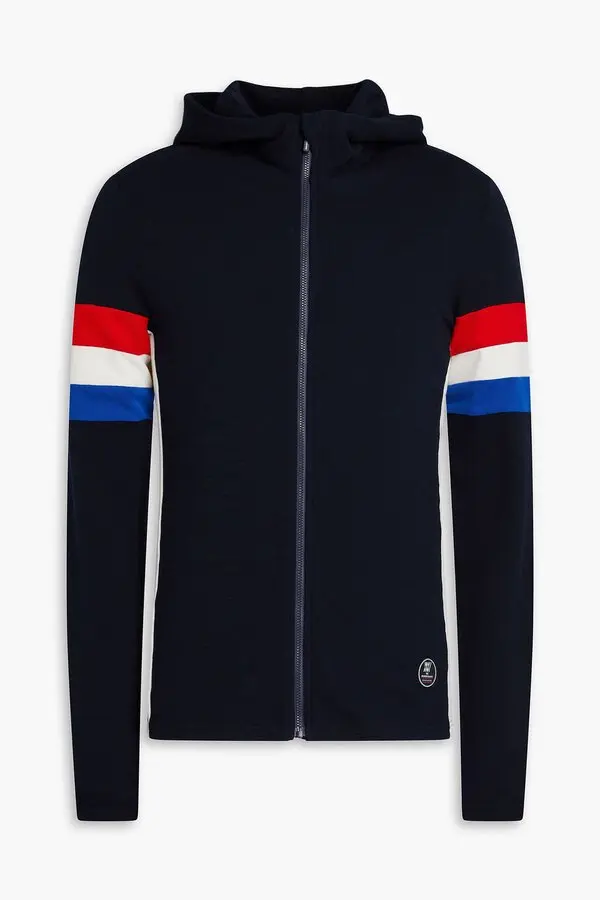 WE NORWEGIANS Merino Wool-blend Hooded Base Layer - Navy