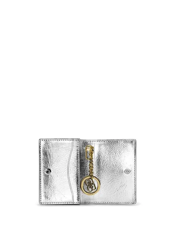 GANNI Bou Metallic Flap Card Holder