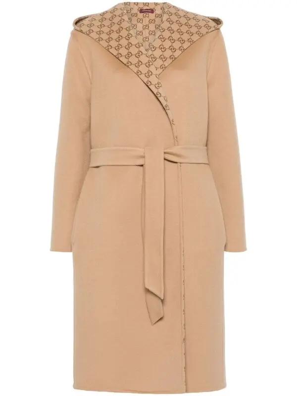 Gucci Reversible Gg Coat - Brown