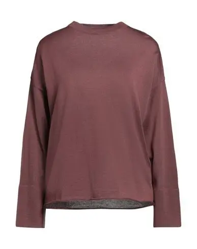 Alpha Studio Knitted Crewneck Sweater - Brown