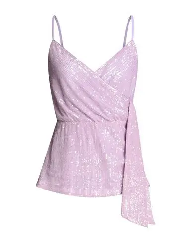 LIU •JO Peplum Top With Tulle Detail - Purple