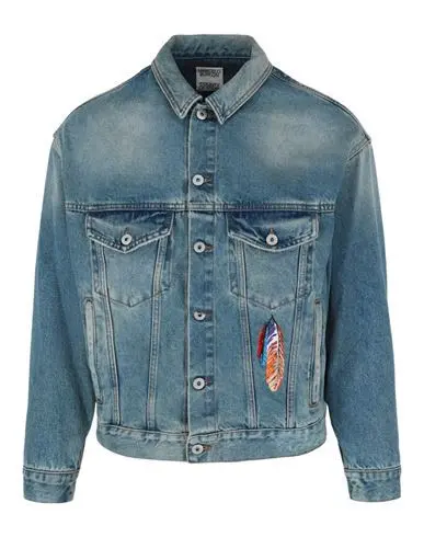 Marcelo Burlon Milan Home Feathers Vintage Wash Denim Jacket