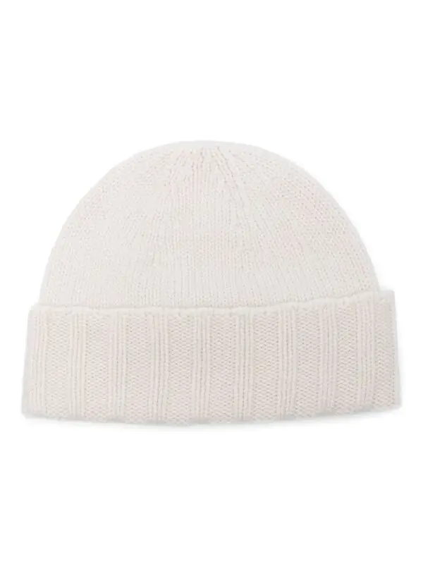 DRUMOHR Cashmere Beanie - White