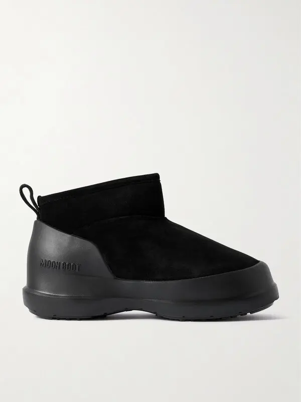 Moon Boot Luna Low Suede Boots - Black