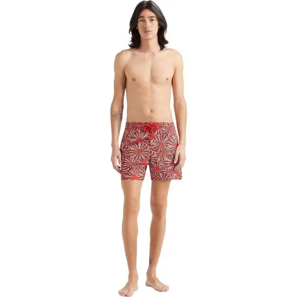Vilebrequin Oursinades Stretch Board/boxer - Coquelicot