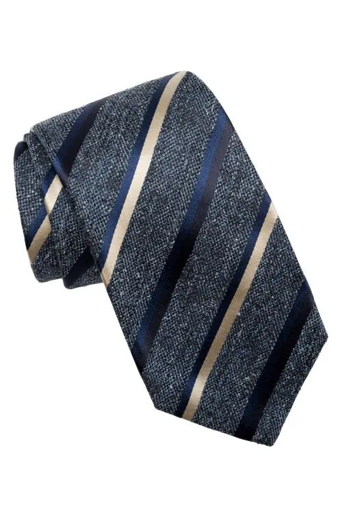 ELIZABETTA Velletri Silk Jacquard Neck Tie - Blue