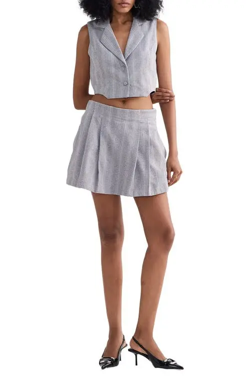 REISTOR Cotton Tweed Skort - Steel Breeze