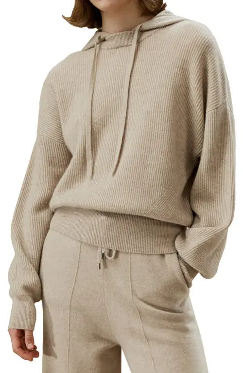 Lilysilk Eshe 2-in-1 Cashmere Detachable Hoodie - Beige