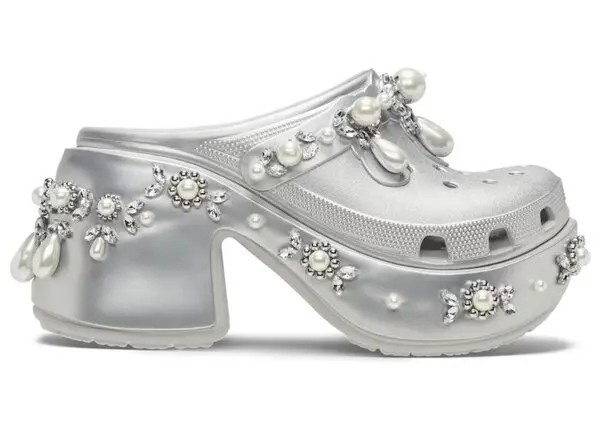 CROCS Siren Clog Simone Rocha Spiked - Silver