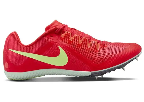 Nike Athletic Lace Up Sneakers - Bright Crimson/lime Blast/barely Volt