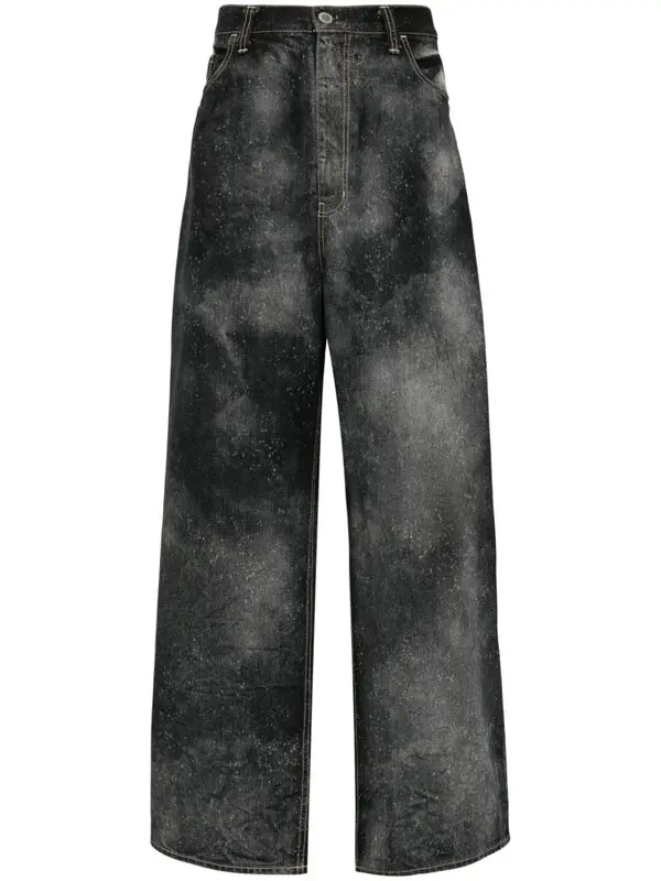 Facetasm Galaxy-print Wide-leg Jeans