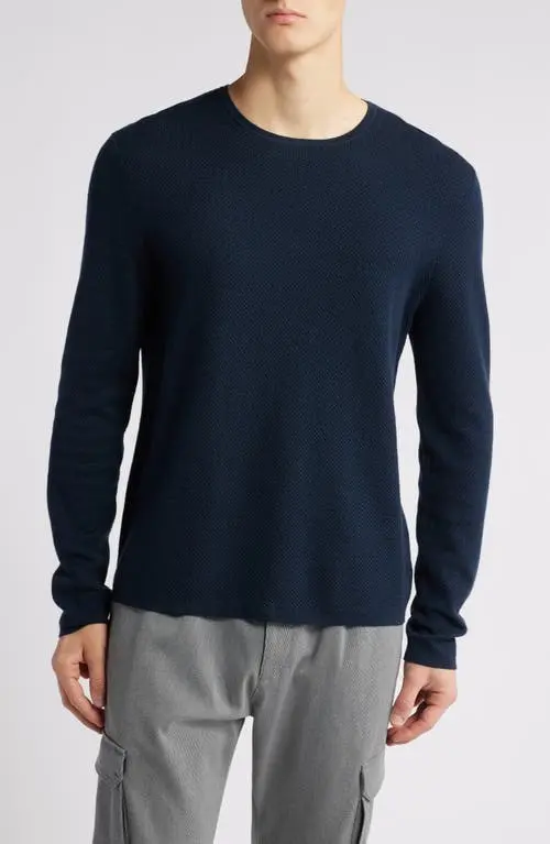 Rag Bone Bennet Merino Wool Crewneck Sweater In Navy 40% Off