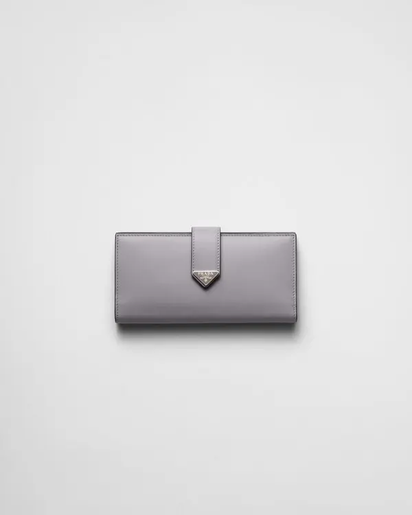 Prada Large Leather Wallet - Wisteria