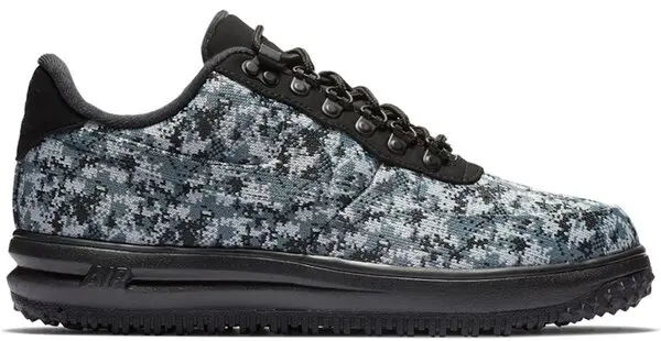 Nike Lunar Force 1 Duckboot Low Textile Sneakers - Black/wolf Grey/white