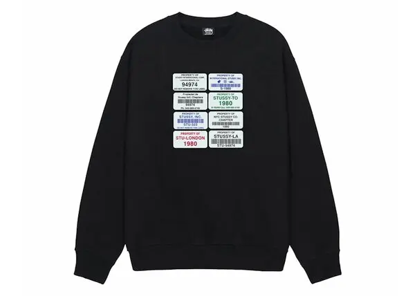 StÜssy Codes Crew - Black