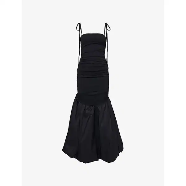 Amy Lynn Alexa Fishtail-Hem Maxi Dress In Black - 60% Off | Editorialist