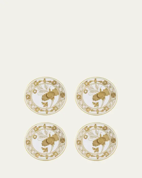 GINORI 1735 Oriente Italiano Aurum Coasters, Set Of 4 - Oiaurum
