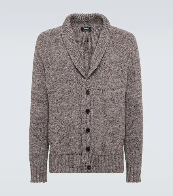 Zegna Cashmere Cardigan - Brown