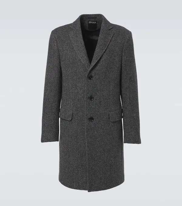 Zegna Wool And Cashmere Tailored Coat - Black
