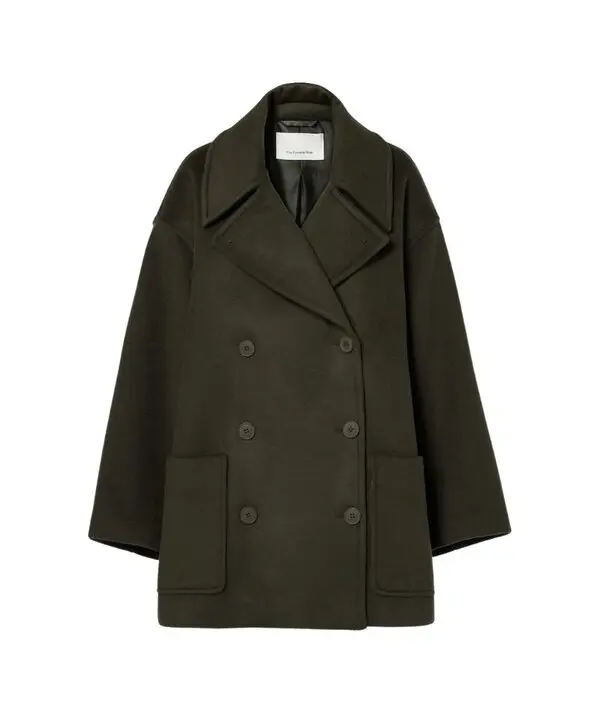 THE FRANKIE SHOP Marian Oversized Wool-blend Peacoat - Brown