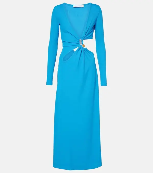Christopher Esber Cavern Stone Maxi Dress - Blue