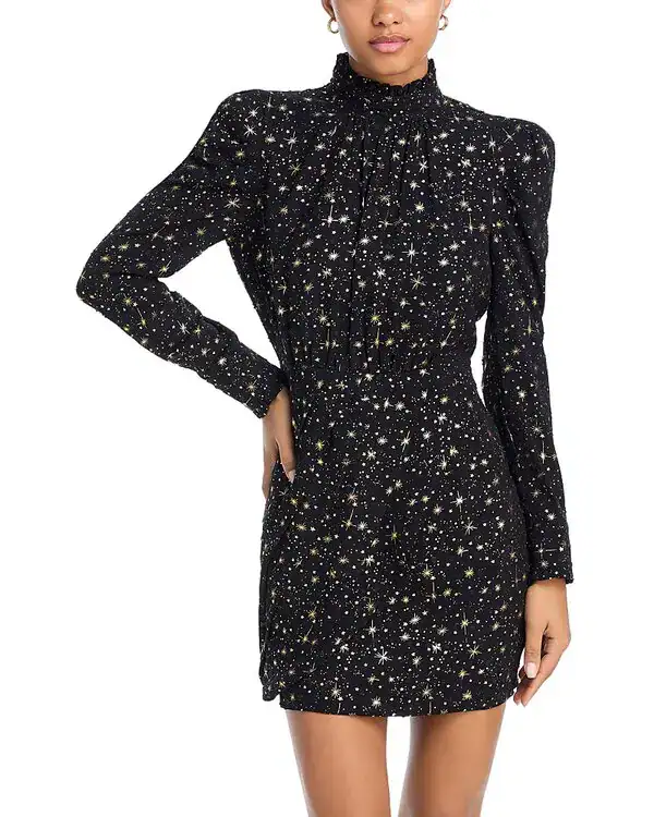 aqua mock neck gold foil mini dress Mahalia Plunge Mini Dress in Aqua Grey , V Neck