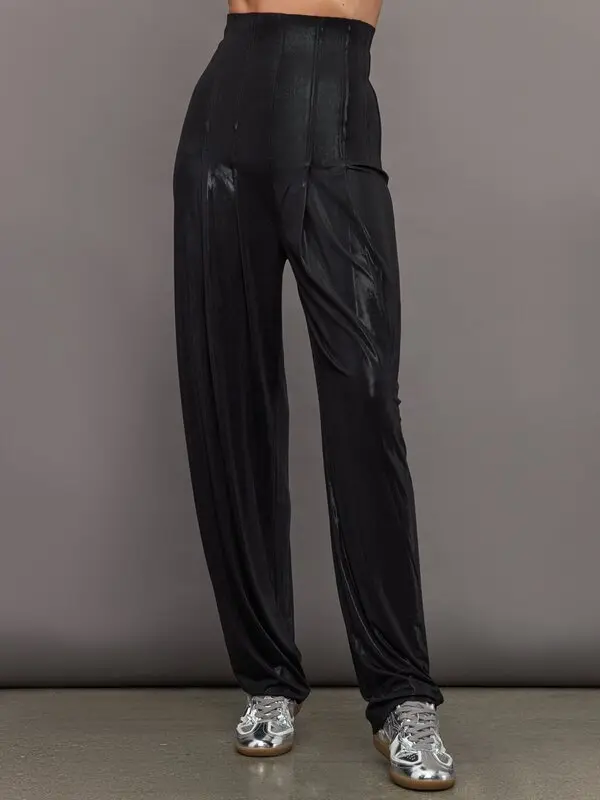 Norma Kamali High Waist Tailored Pleat Pant