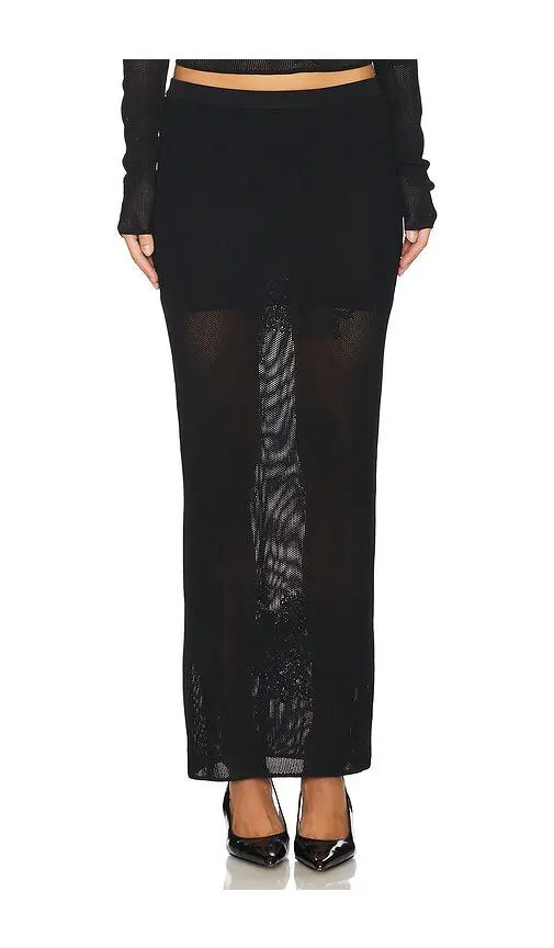 Fleur Du Mal Lace Pointelle Maxi Skirt