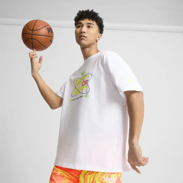 Puma X Lamelo Ball Spark Basketball T-Shirt White Editorialist