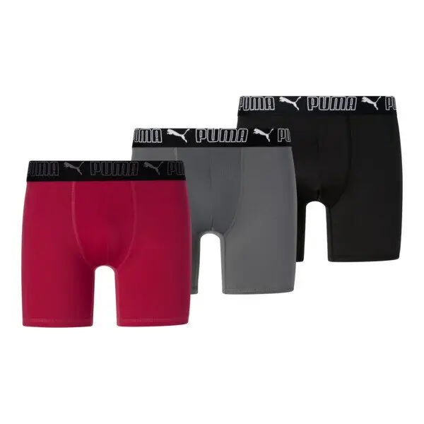 PUMA Training Boxer Briefs 3 Pack - Red,white