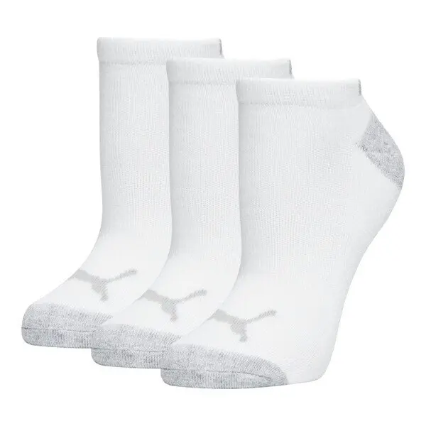 PUMA Half-terry Low Cut Socks Set Of 3 - White,grey