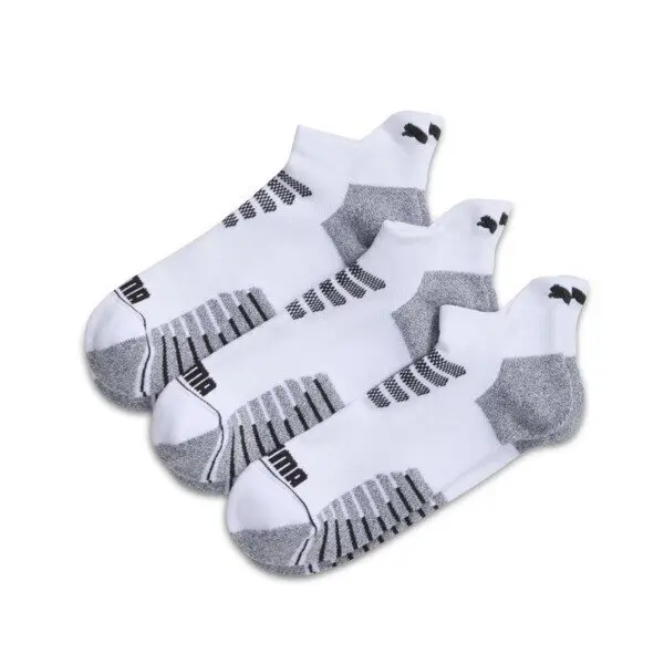PUMA Half-terry Low Cut Socks Set Of 3 - White,black