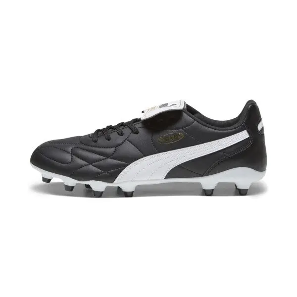 PUMA King Top Fg/ag Soccer Cleats - Black- White- Gold