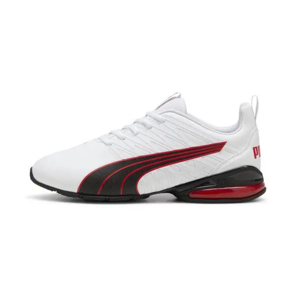 PUMA Voltaic Evo Fast Running Shoes - White- Black-for All Time Red