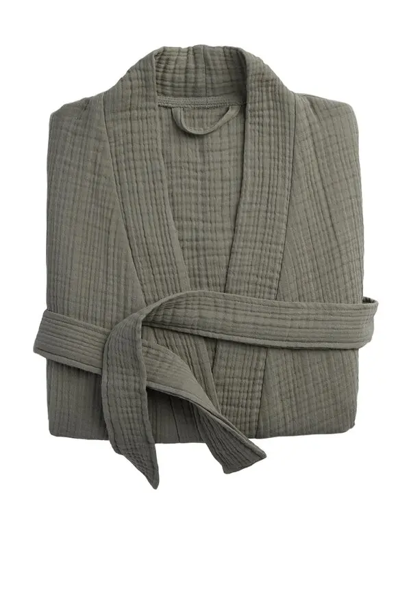 PARACHUTE Cloud Cotton Robe In Green - Moss