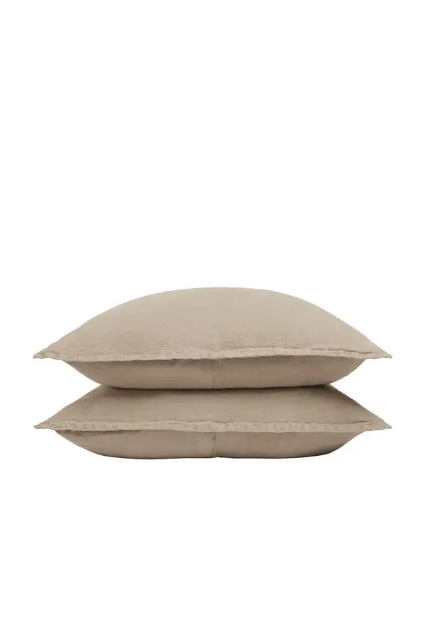 PARACHUTE Linen Sham Set In Tan - Toast
