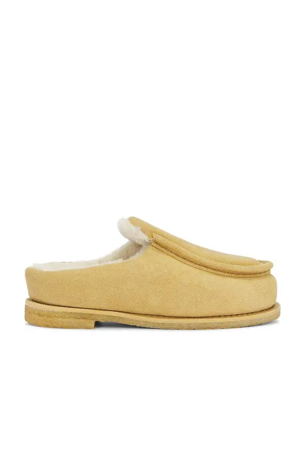 JW Anderson Flat Mule - Mustaza & Mrn Beige