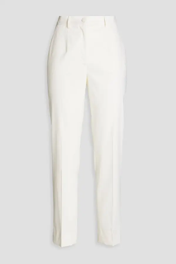 Dolce & Gabbana Wool-blend Tapered Pants - Off-white