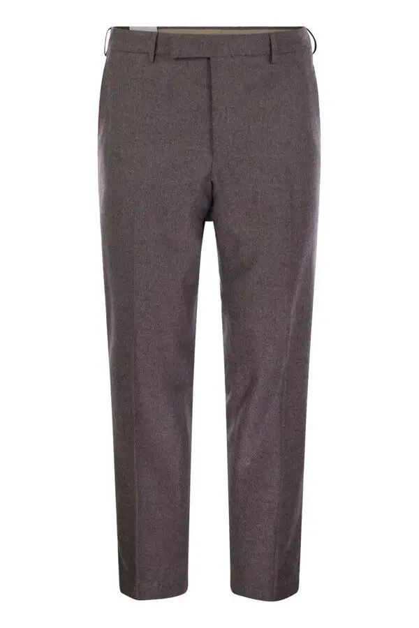 PT TORINO Rebel Wool And Silk Flannel Trousers