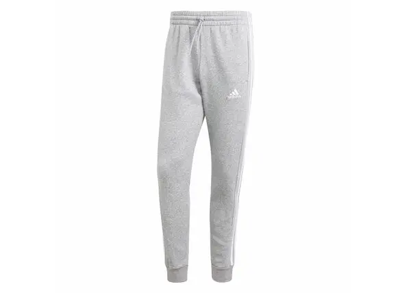 Adidas Essentials Fleece 3stripes Tapered Cuff Pants - Medium Grey Heather