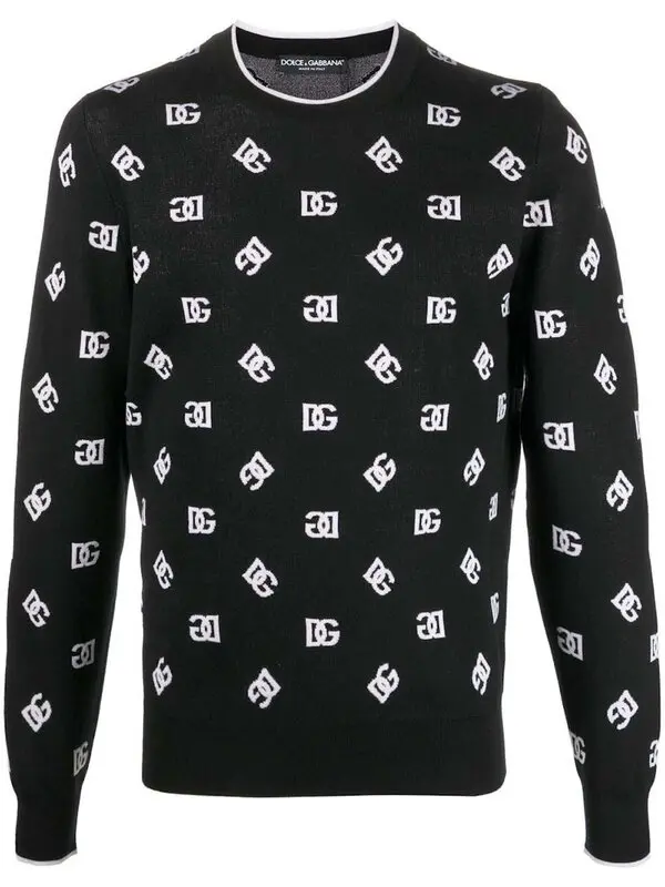 Dolce & Gabbana Logo-print Fine-knit Jumper