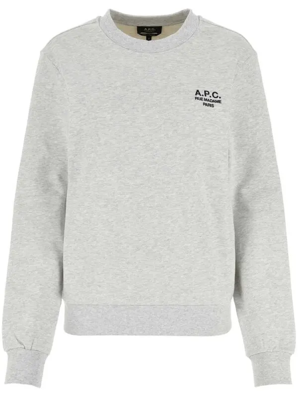 A.p.c. Mélange-effect Cotton Sweatshirt - Grey