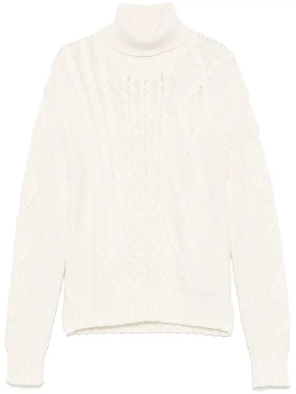 Moncler Wool Turtleneck Sweater - White