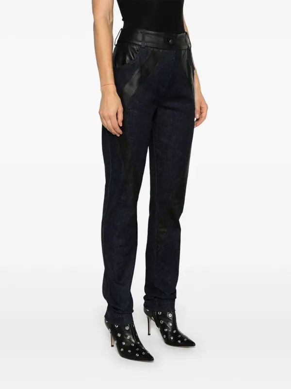 MITILIANE COUTURE Denim With Leather Inserts