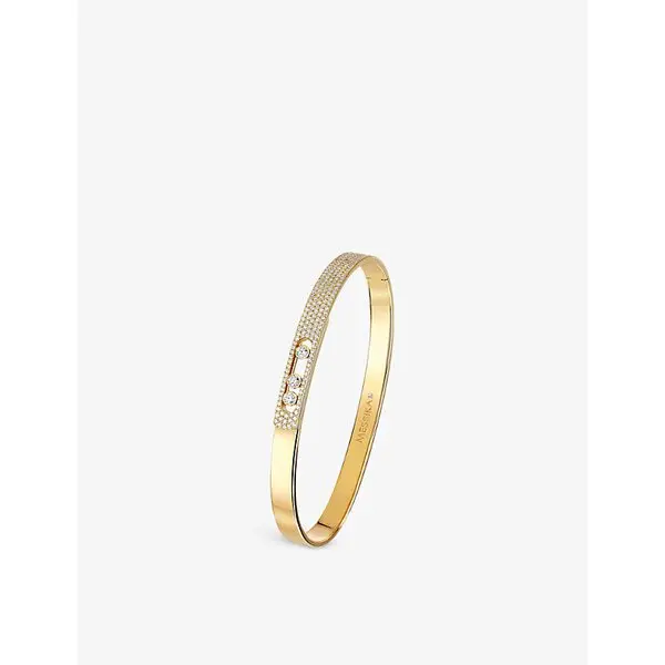 Messika Move Noa Pavé-diamond Bangle - Yellow Gold