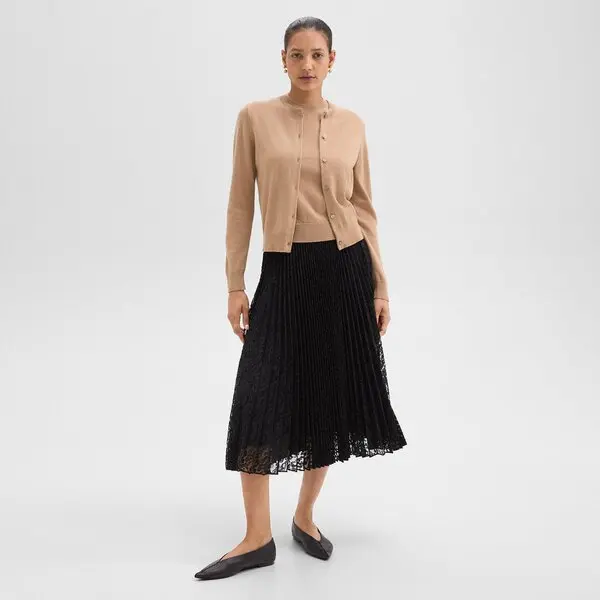 Theory Pleated Midi Skirt